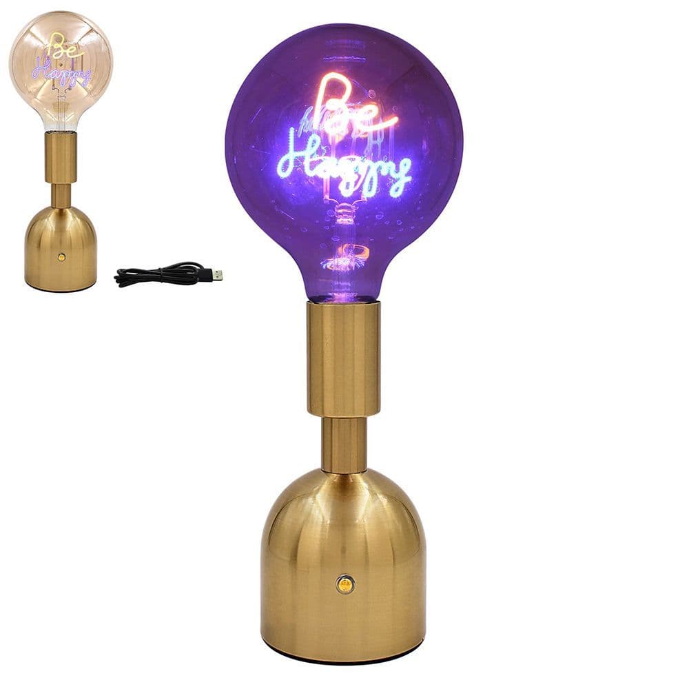 LED TEXT LAMP BE HAPPY LAMP
