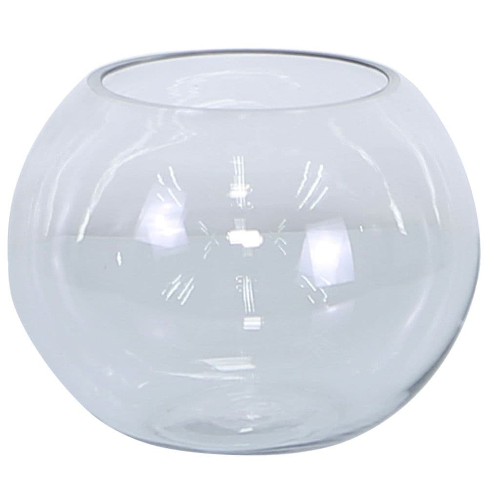 Luxe Clear 20cm Glass Bowl Vase