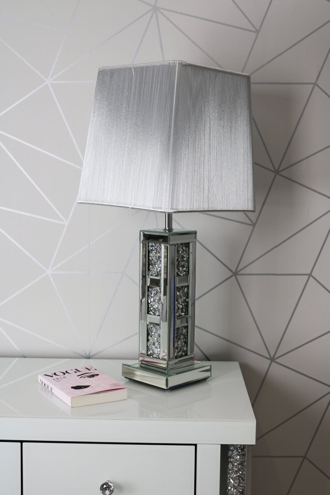 Floating crystal table lamp store