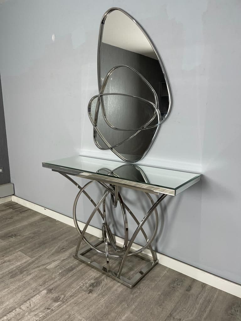 Luxe Royal Abstract Console Mirror Table