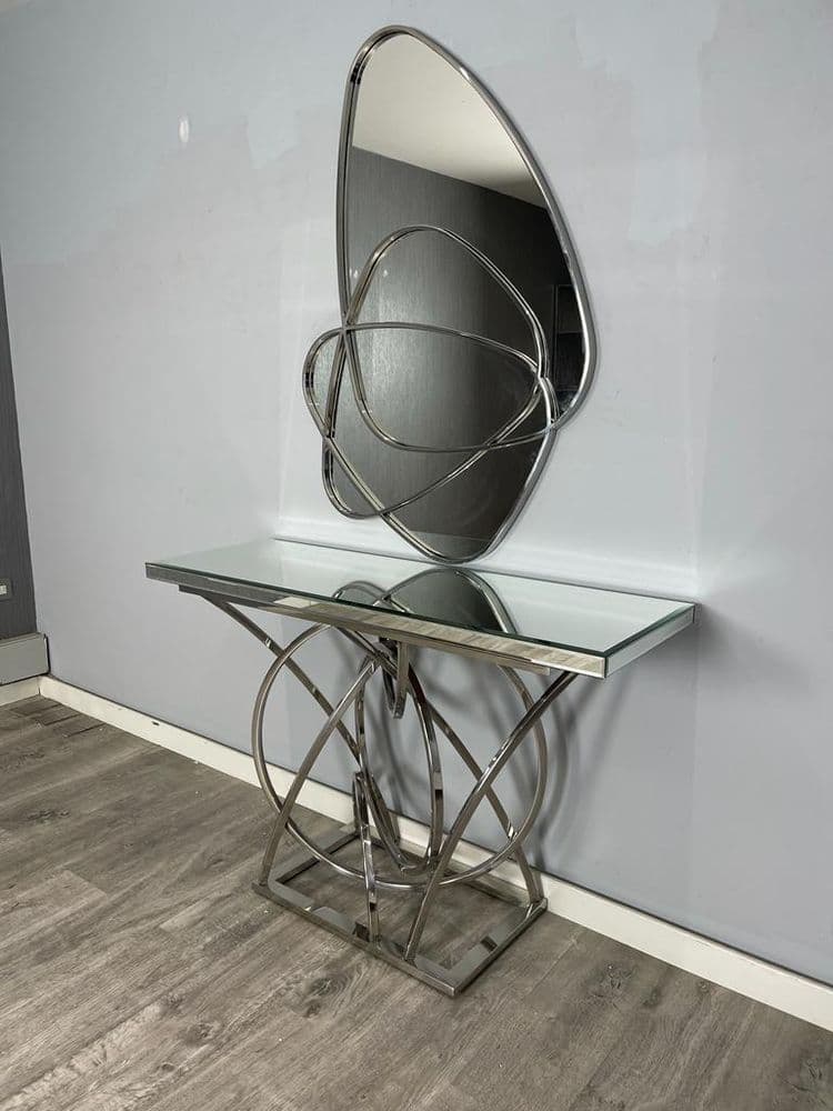 Luxe Royal Abstract Console Mirror Table