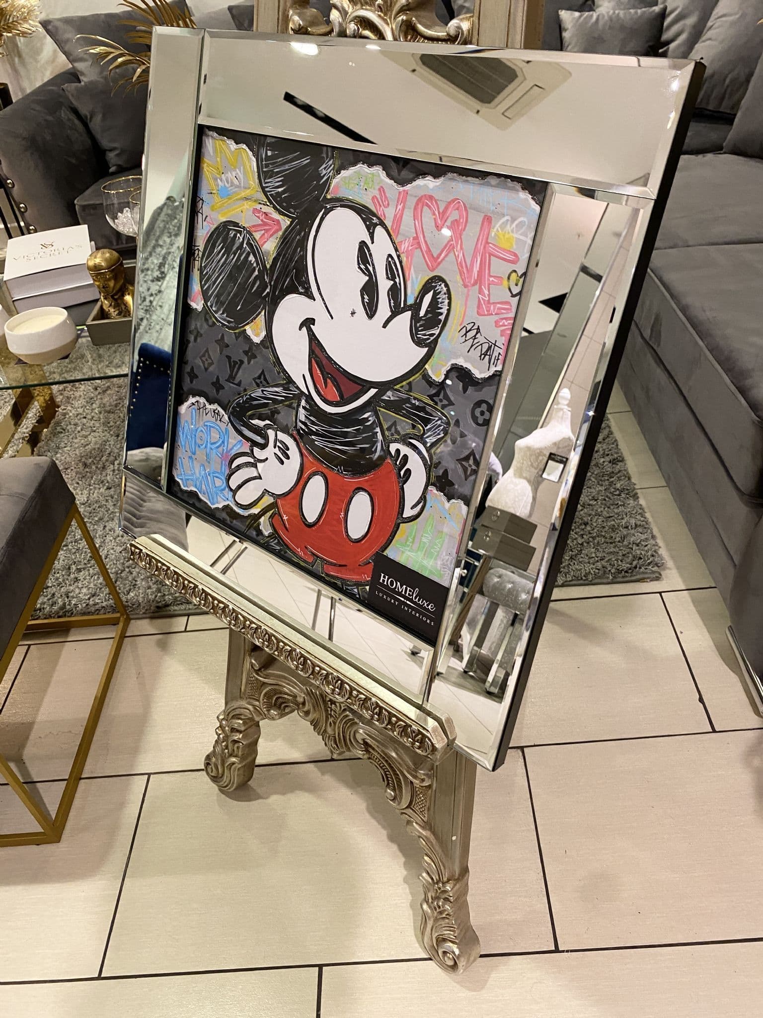 Lv Disney Mickey Mouse Cartoon Wall Art Mirror Frame