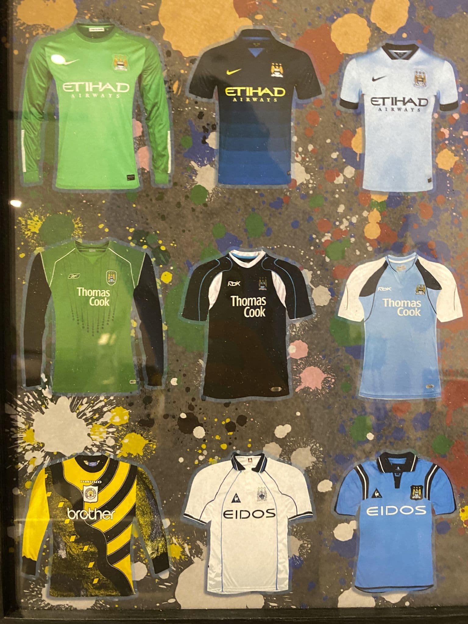 Manchester City Football Strip Collection 47Cm X 47Cm
