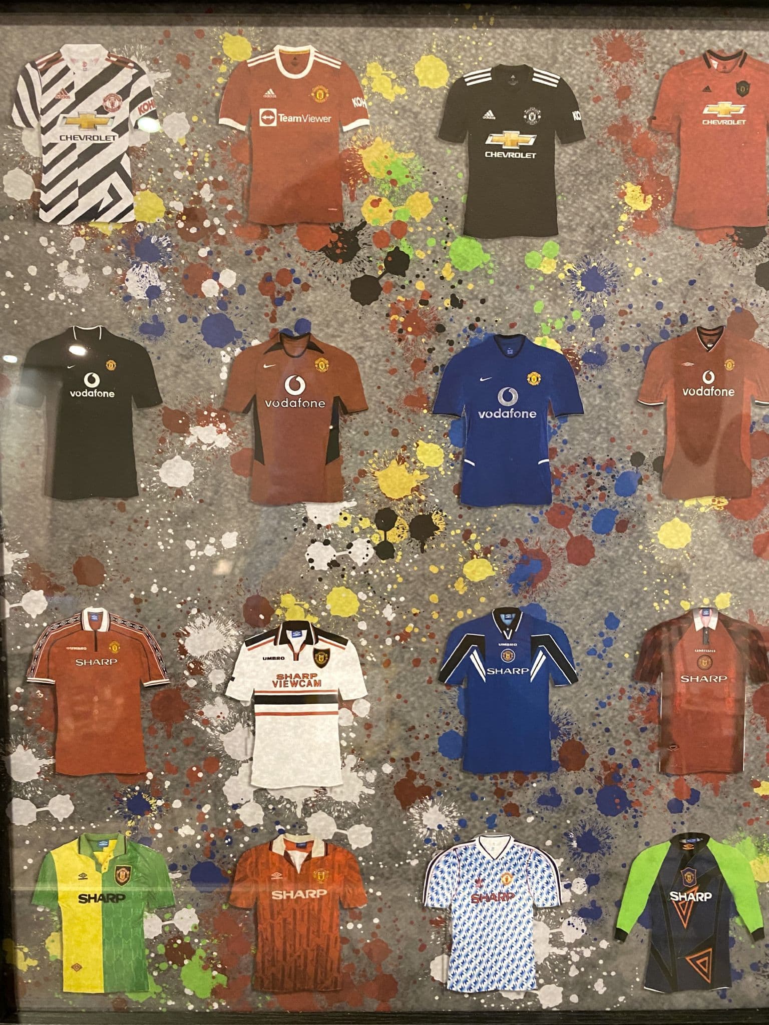 Manchester United Football Strip Collection 47Cm X 47Cm