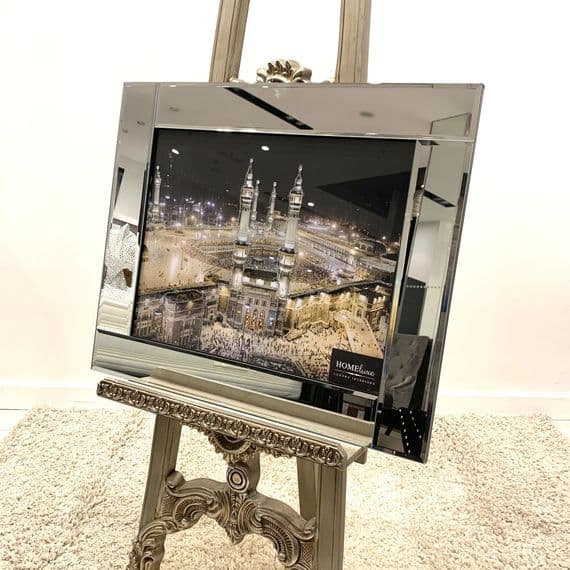 Mecca Saudi Arabia Glitter Wall Art Mirror