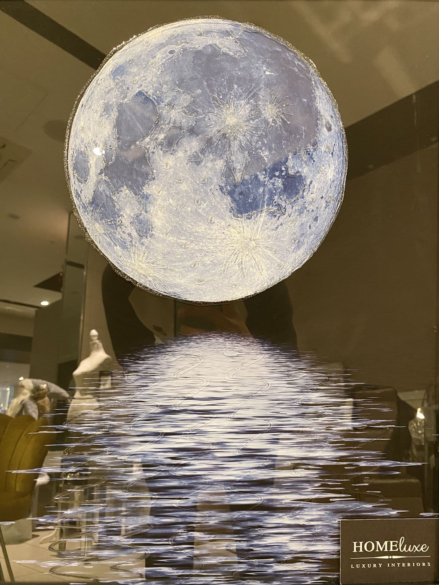 Moon & Water Reflection Wall Art Mirror Frame