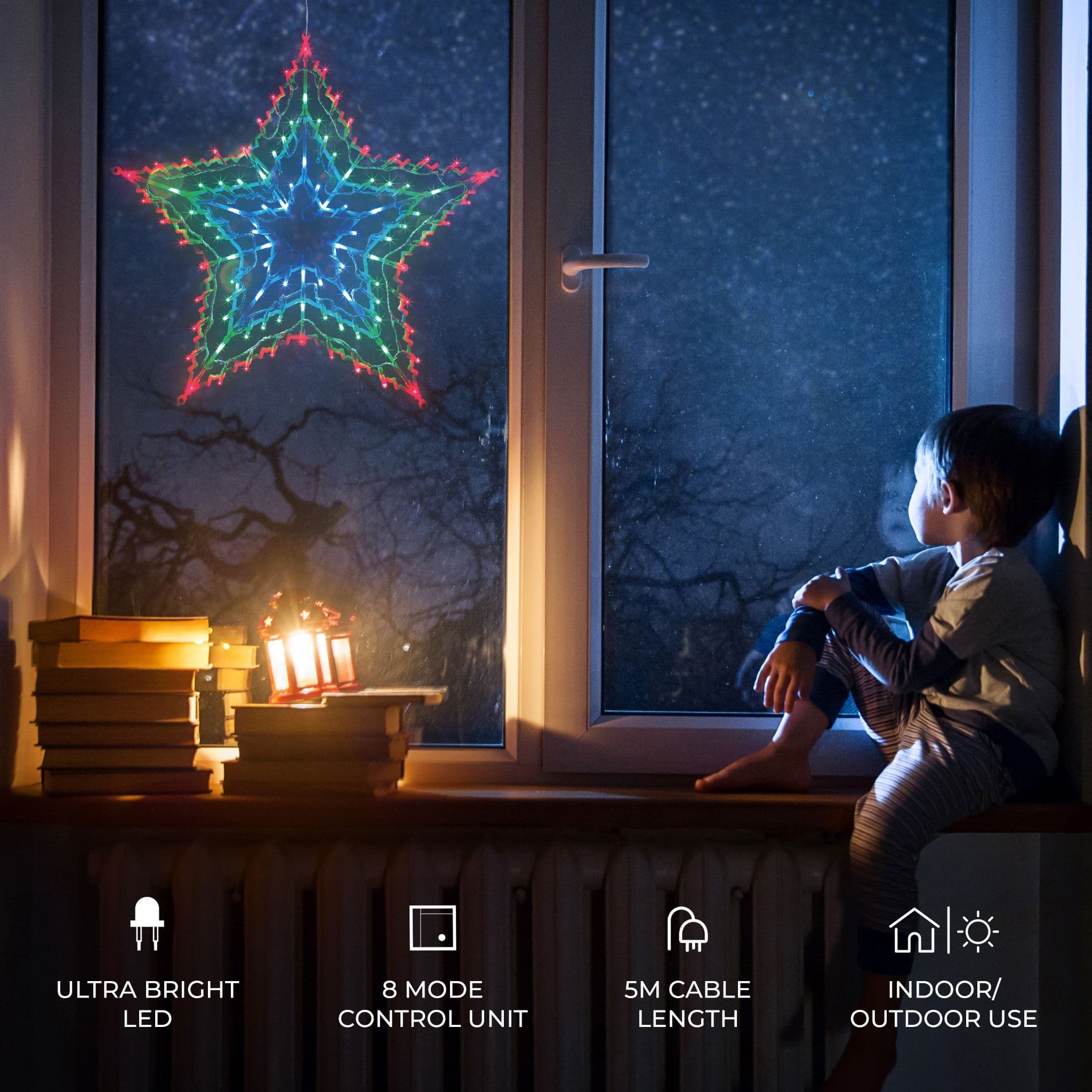 Multi Colour LED Star Silhouette