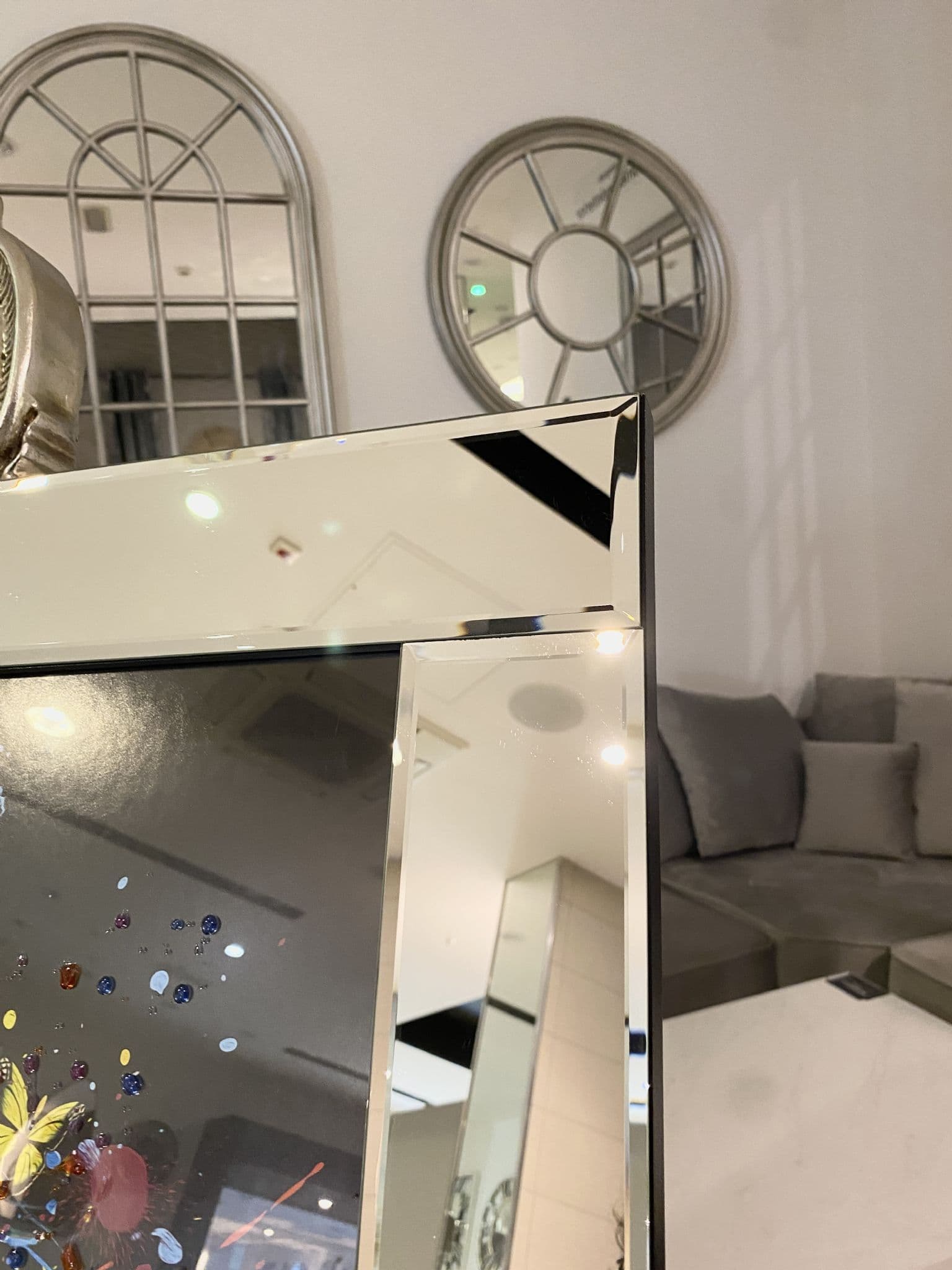 Paintsplash Panda Wall Art Mirror Frame 85Cm X 85Cm