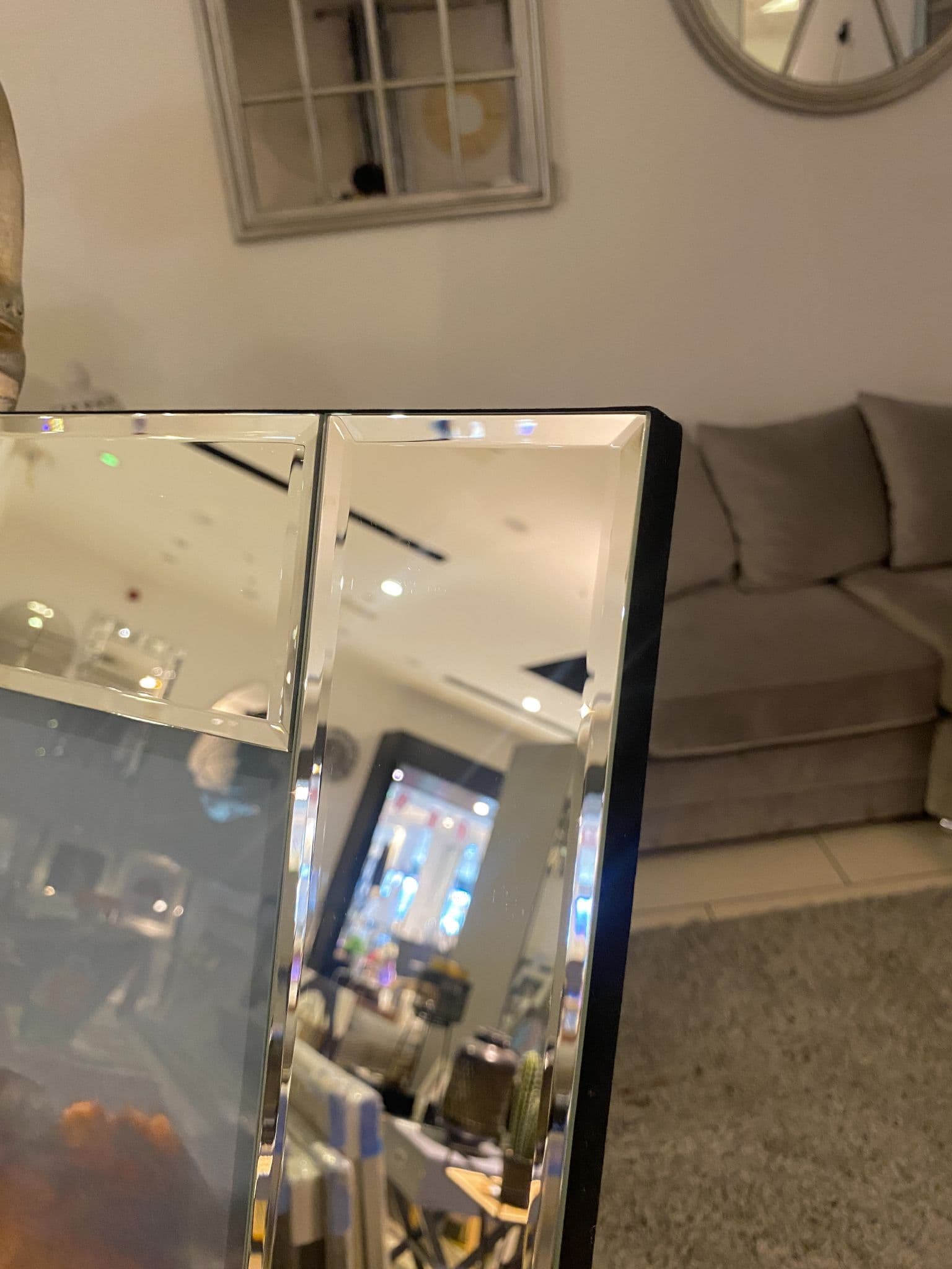 Palm Trees Décor Sunset Mirror Frame 85Cm X 85Cm