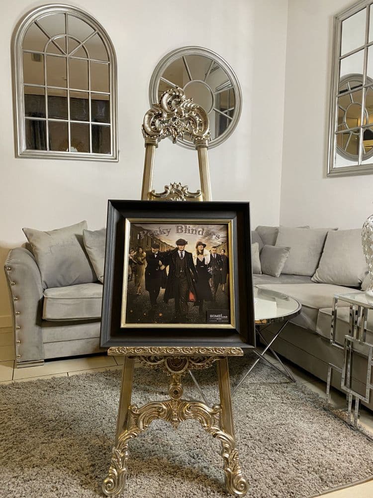 Peaky Blinders Colour Wall Art Alpha Black Frame 55Cm X 55CM