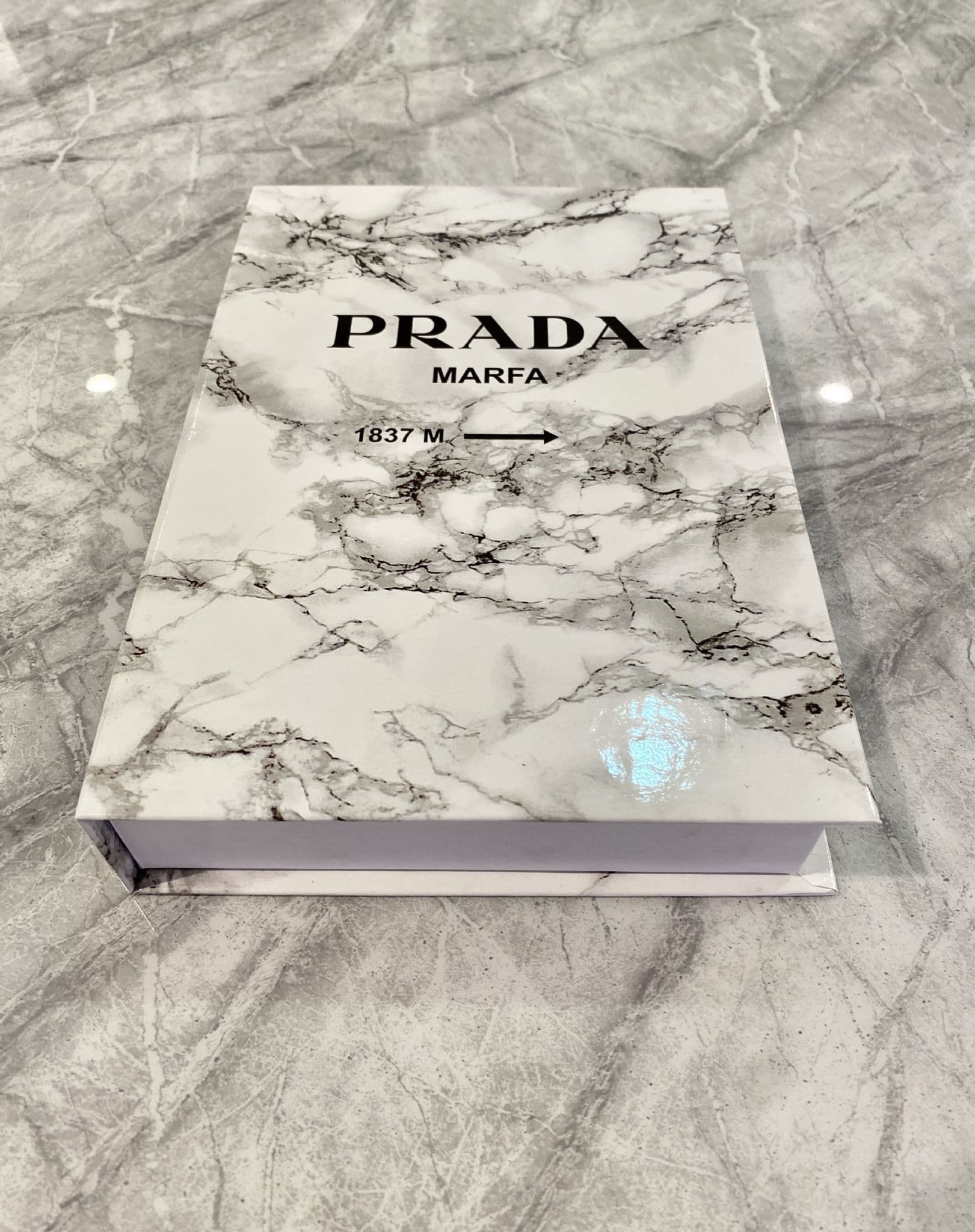 Prada Marble & Black Book Box Fashion Décor