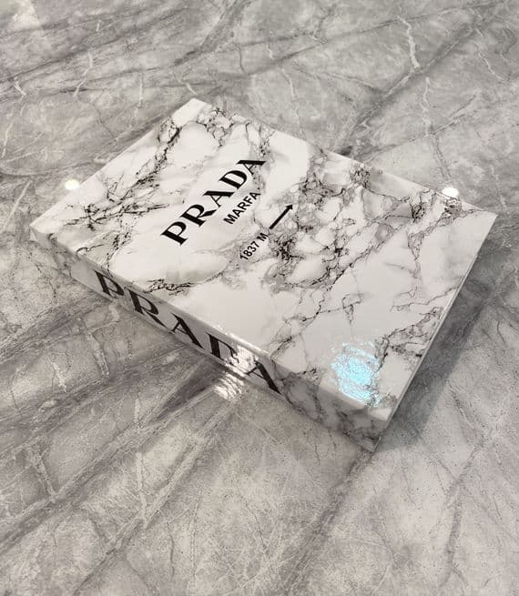 Prada Marble & Black Book Box Fashion Décor