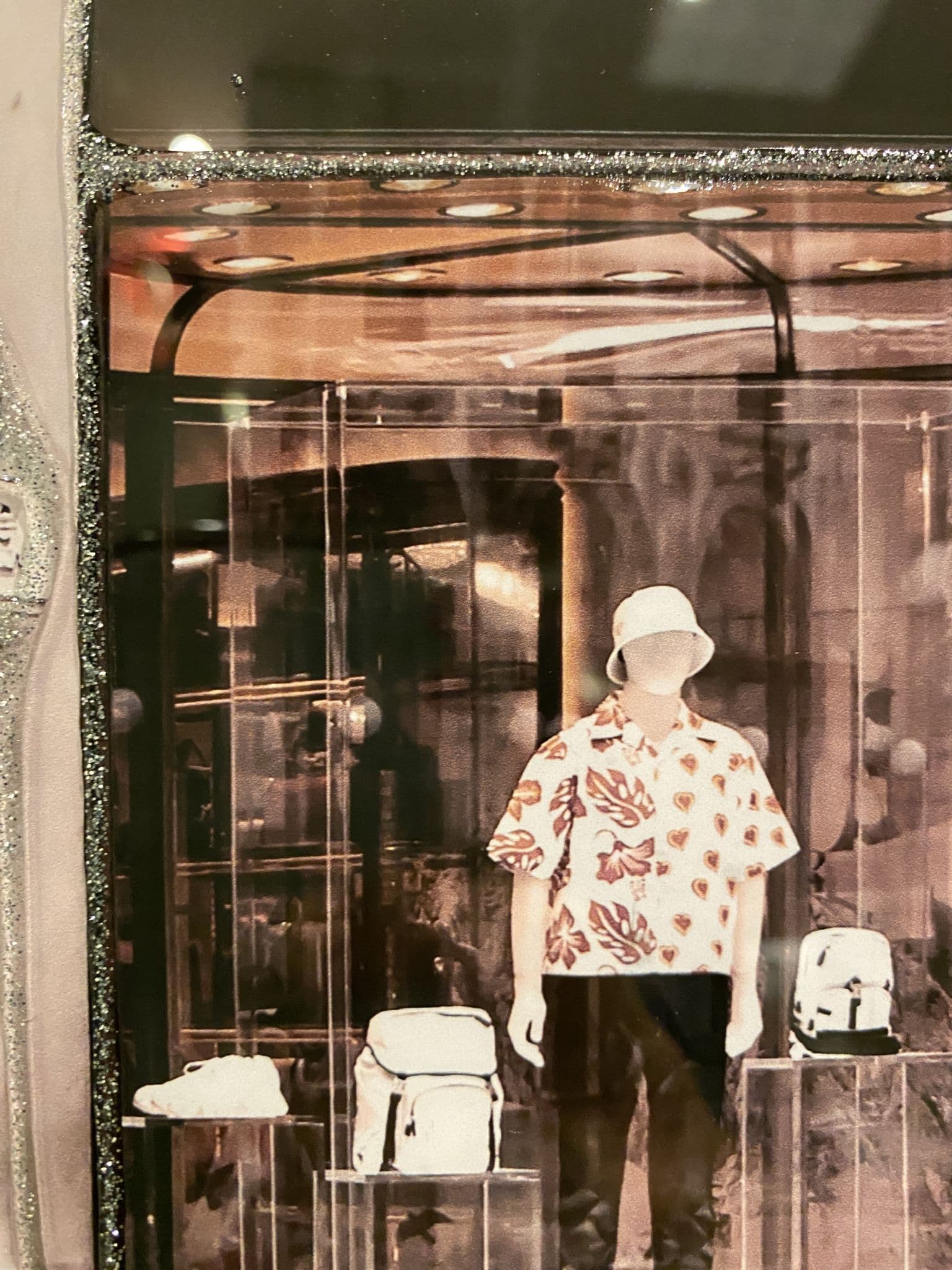 Prada Shop Front Wall Art Mirror Frame