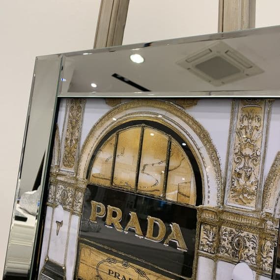 Prada Shop Glitter Wall Art Mirror