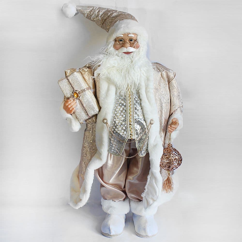 SANTA GOLD STANDING 90CM