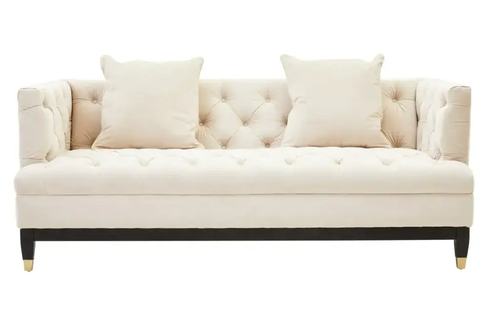 Sefira 2 Seat Ivory Fabric Sofa
