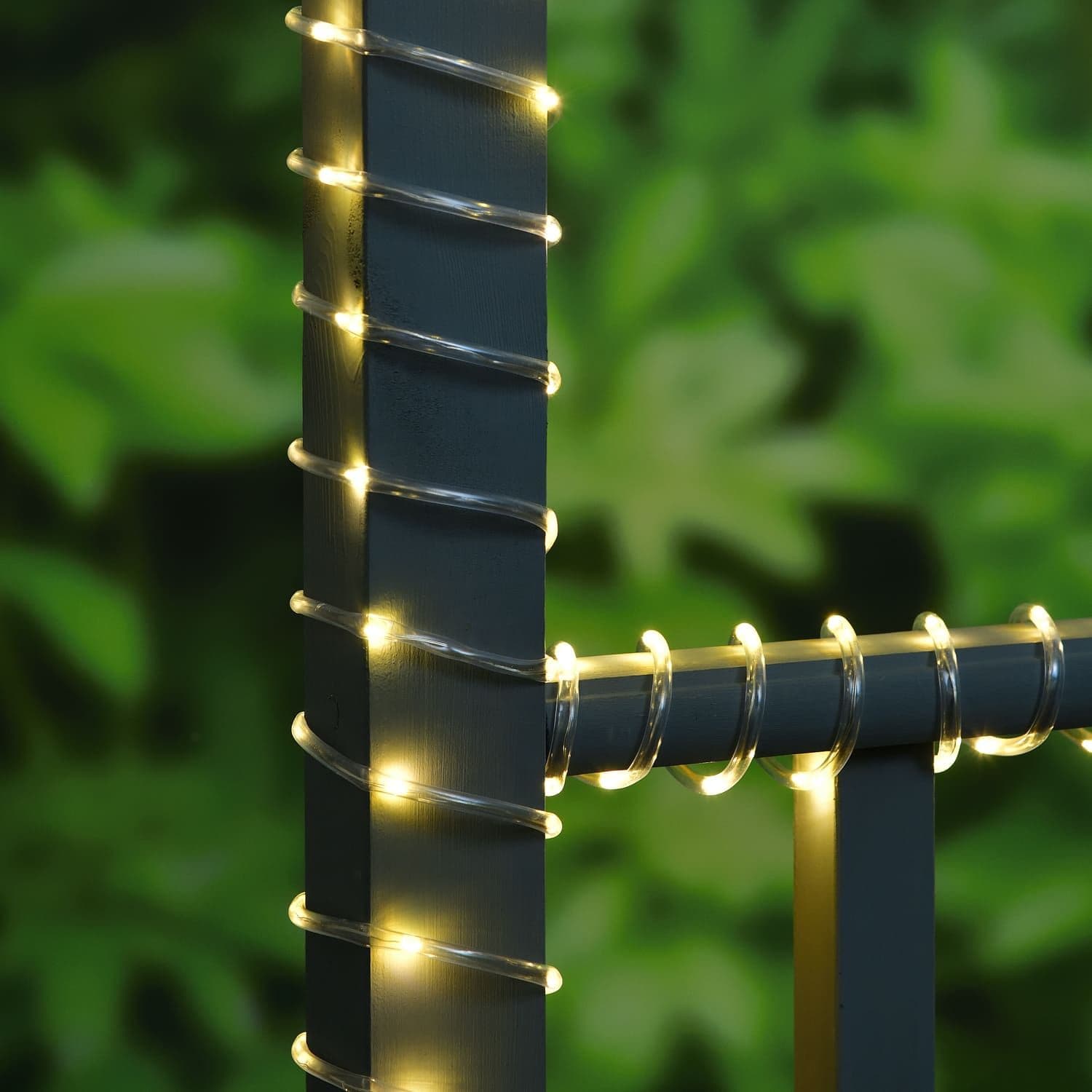Solar Powered 10M Micro Led Rope Light - Warm White