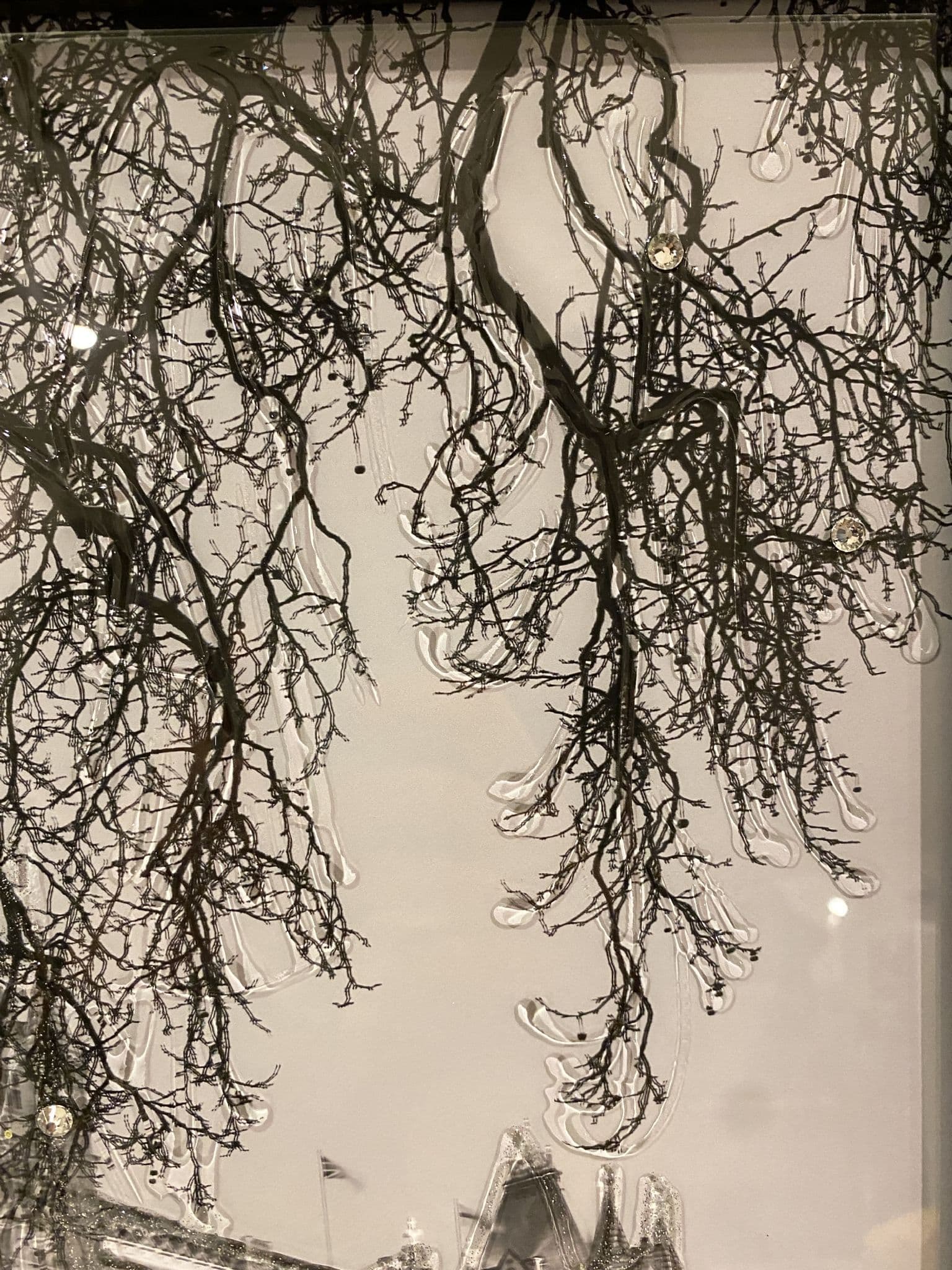 Tower Bridge Winter Grey Scene Wall Art Mirror Frame