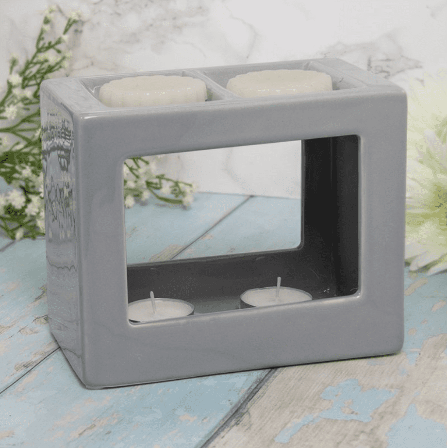 Twin Grey Wax/Oil Warmer Rectangle