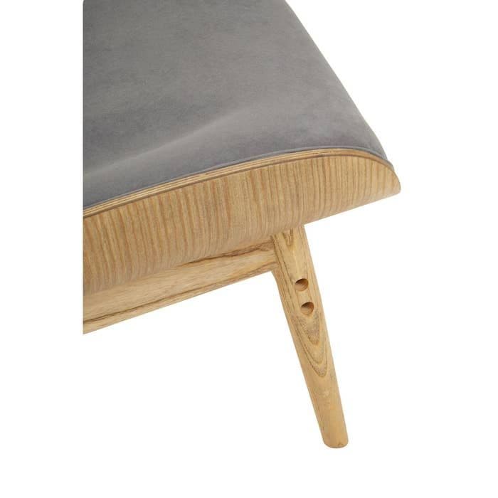 Vinsi Dark Grey Velvet Chair with Winged Back Home Luxe Interior