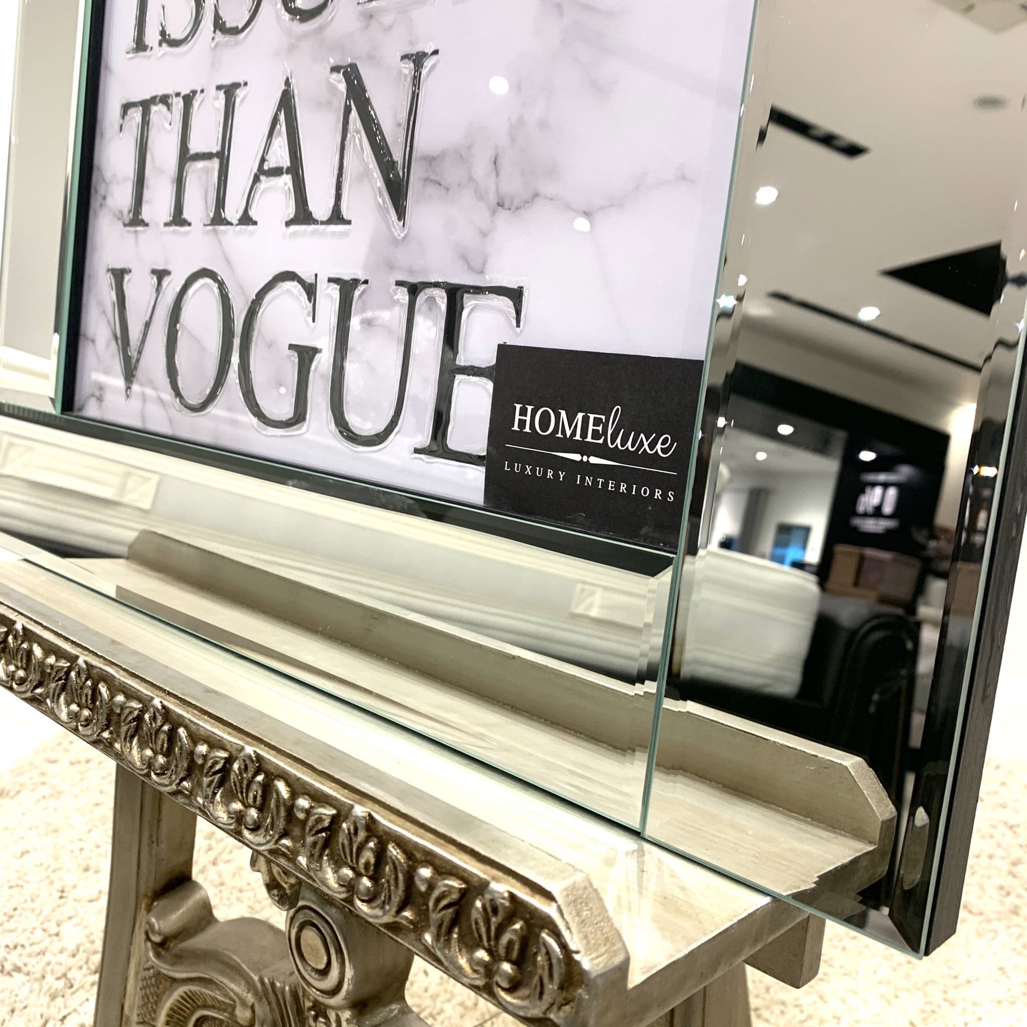 Vogue Issue Glitter Wall Art Mirror