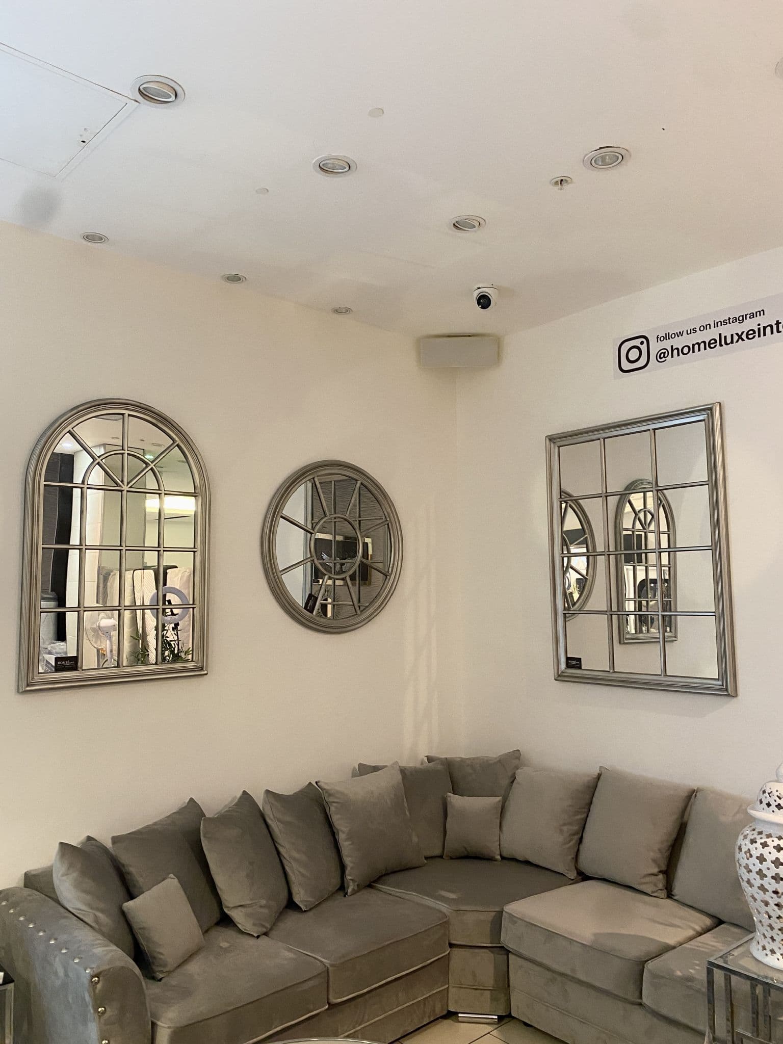 Window Frame Mirror Antique Silver