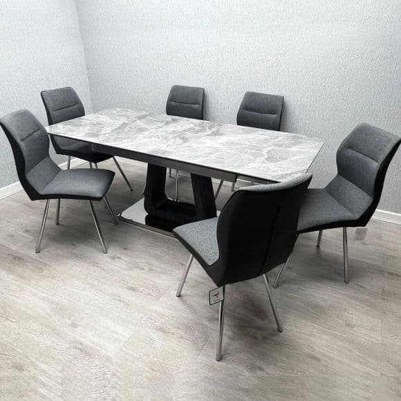 Zermatt Extending Dining Table Set 6 Chairs Home Luxe Interior