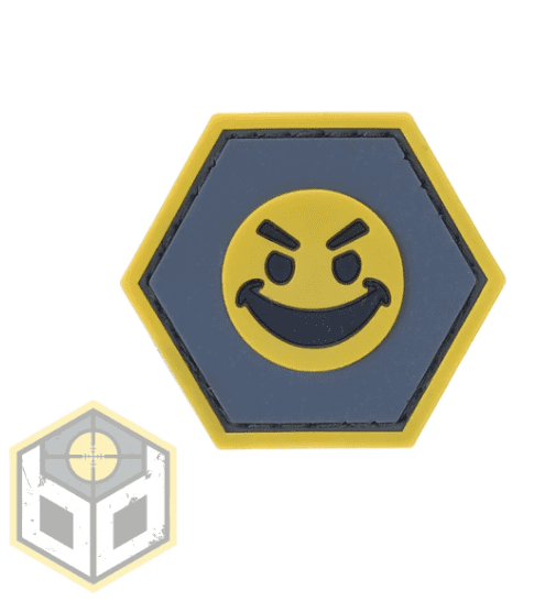 Ballistic Hex Patch Happy Face Yellow