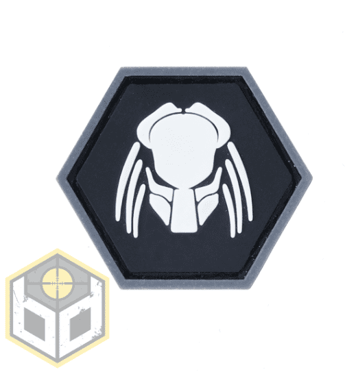 Ballistic Hex Patch Predator Head White
