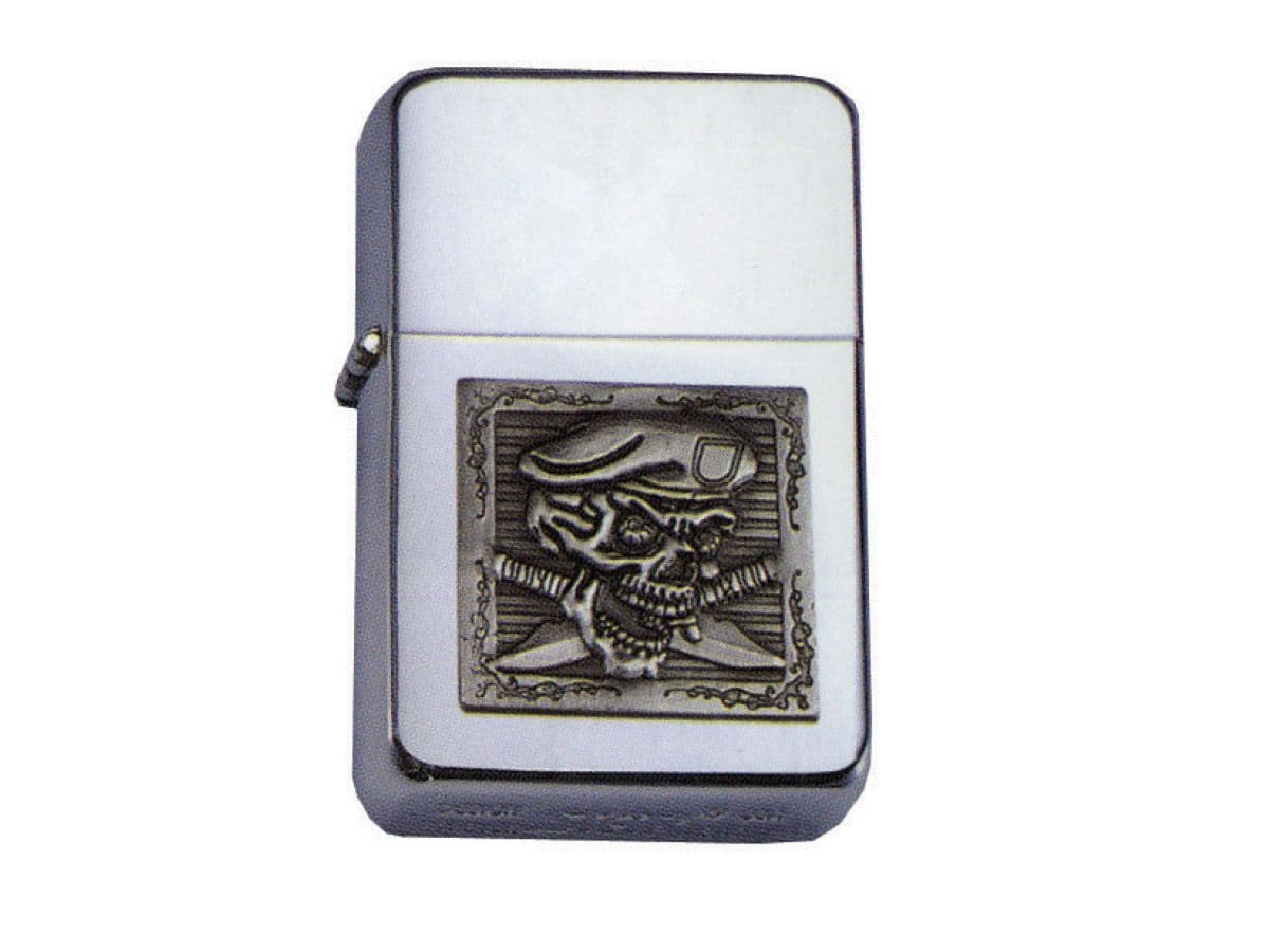 Cool Skull Emblem Chrome Z Plus Lighter