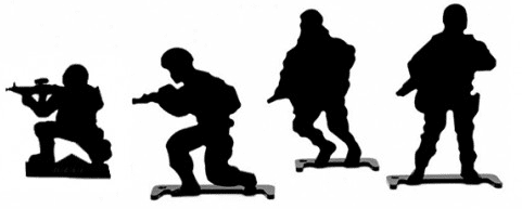 Milbro Army Silhouette Metal Targets 4 Pack
