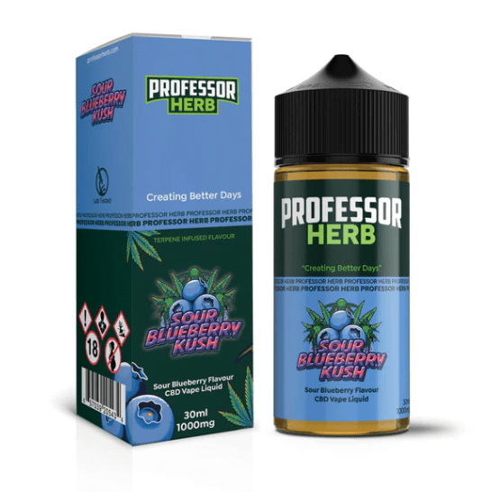 Professor Herb CBD Vape Liquid 1000mg/30ml - Sour Blueberry Kush