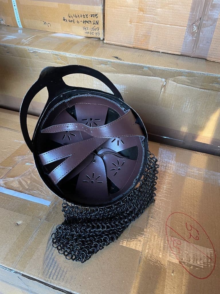 Traditional Viking Anglo Saxon Helmet with Chainmail WEBSITE EXCLUSIVE