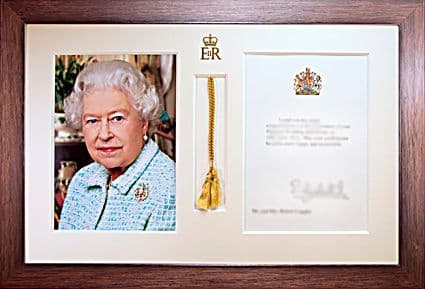 Anniversary Frame for congratulatory Message from HM THE QUEEN