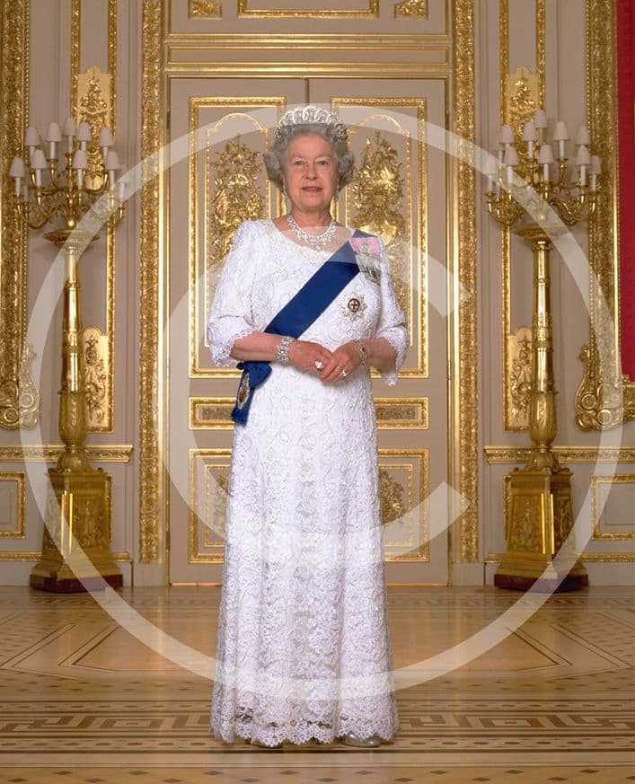 Official Image of The Late Queen Elizabeth II in evening dress - Full ...