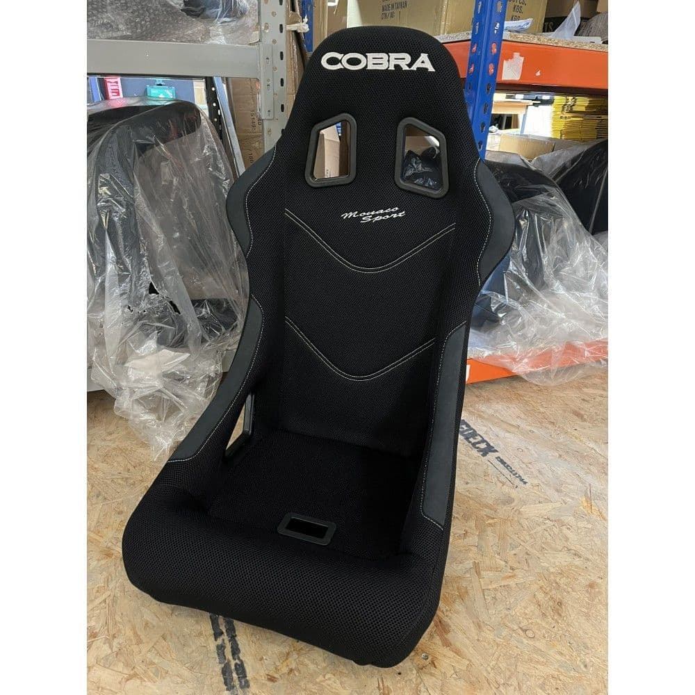Cobra Monaco Sport Bucket Seat GT Width - Black Spacer Fabric | Cobra ...