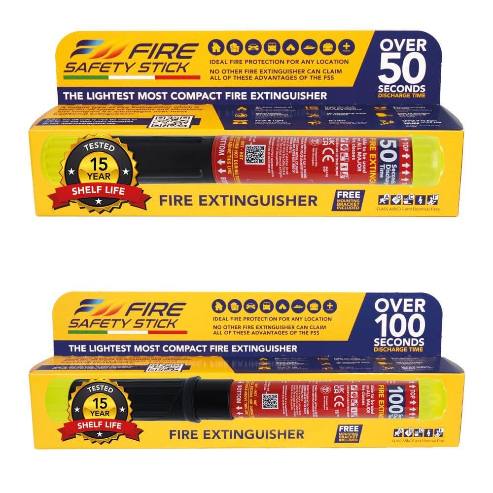 Fire Safety Stick Twin Pack 50 & 100 Second Free Safety Hammer | Cobra ...
