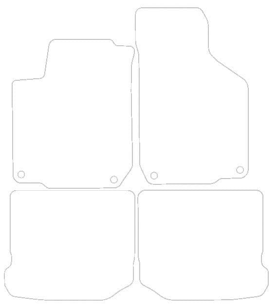 Autostyle Tailored Car Mats for Volkswagen GOLF MK4 Left Hand Drive ...