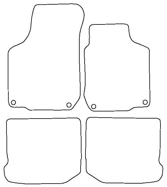 Autostyle Tailored Car Mats for Volkswagen GOLF MK4 R32 from 2002 to ...