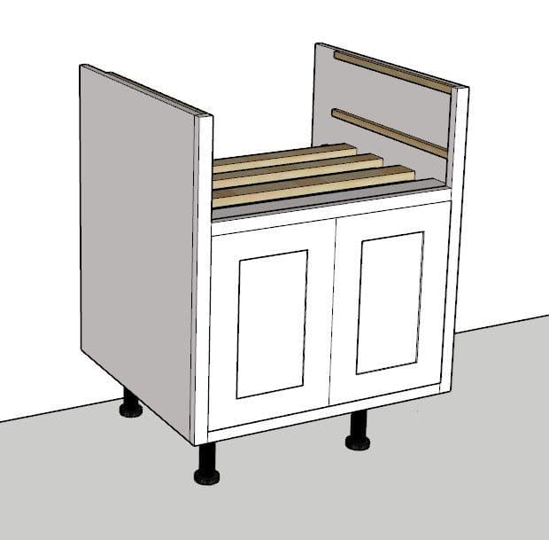 In-Frame Adjustable Style 2 Door 600mm Belfast Base Unit Overall Width ...