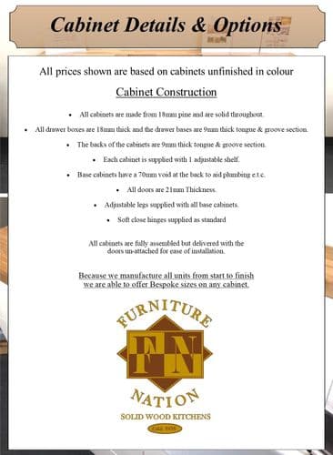 Pine Kitchen Base Unit End Panel