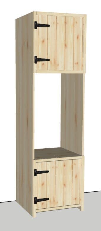 Rustic Farmhouse 600mm Larder Double Oven Unit