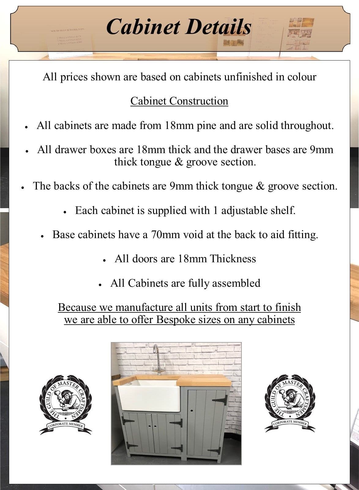Rustic Farmhouse Belfast Utility Unit Without doors