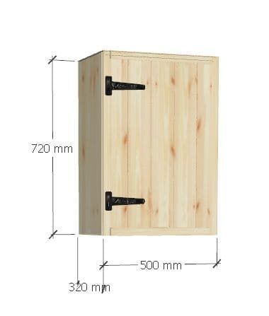 Rustic Farmhouse Kitchen Wall Unit 500mm wide