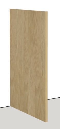 Solid Oak Base Unit End Panel