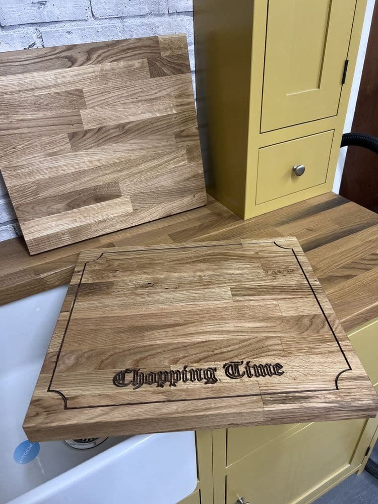 Solid Oak Butchers Block- Chopping Time