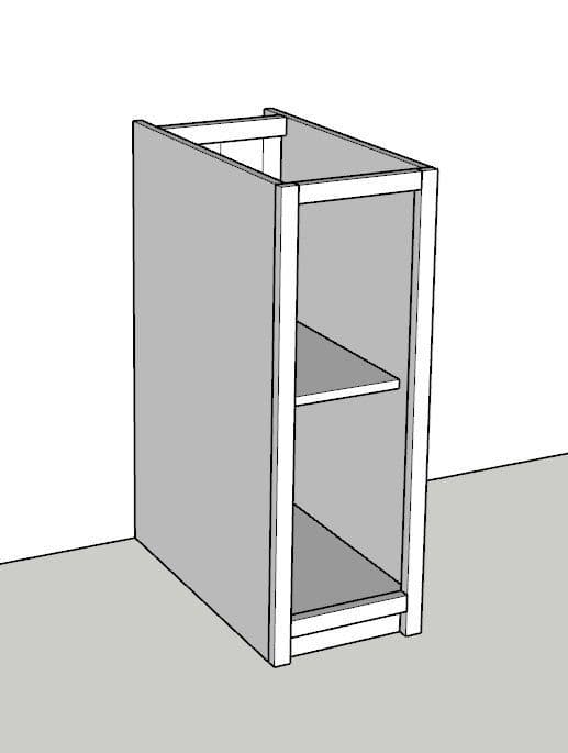 Traditional Style Pine 300mm Wide Open Storage Kitchen Base Unit