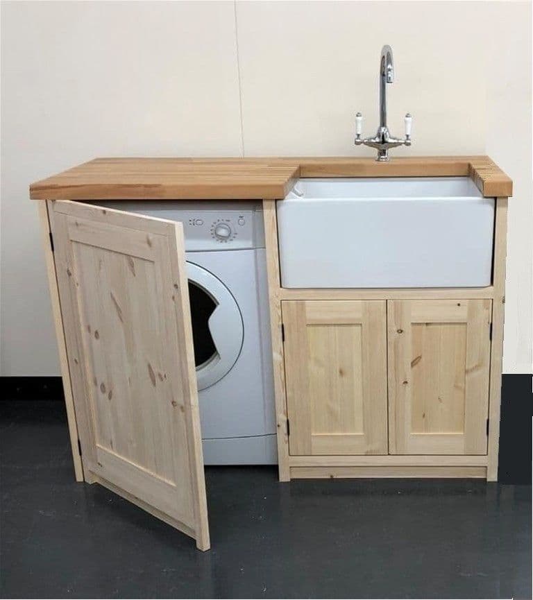 Traditional Style Pine Compact Belfast Utility Unit With Appliance Door