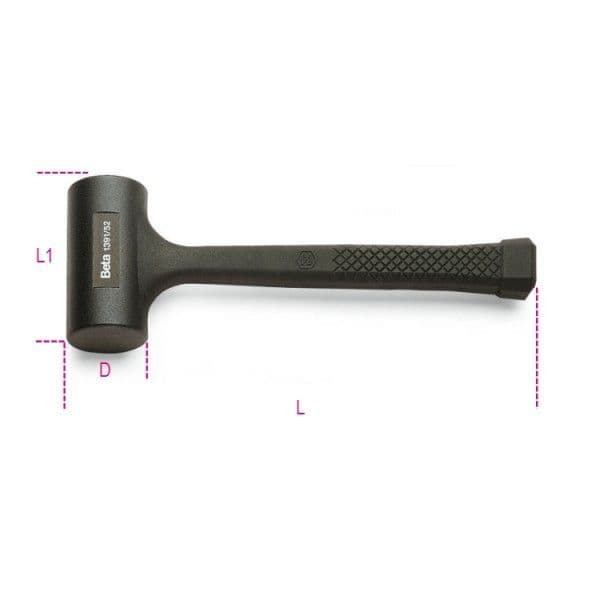 Beta 1391 50mm Dead-Blow Hammers Covered With Rubber