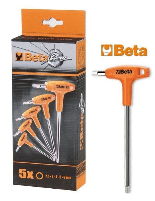 Beta 96T/S5P-5 T-Handle Allen/Hex Key Set In Box
